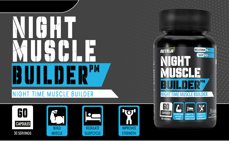 Buy NIGHT MUSCLE BUILDER Supplement | Night Time Muscle Builder & Sleep ...