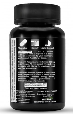 Buy Fadogia Agrestis Extract 600mg with Tongkat Ali Extract 400mg ...