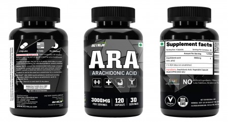 Buy Arachidonic Acid (ARA) 750mg Capsules in India | Natural Muscle ...