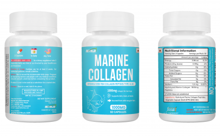 Buy Marine Collagen Peptides Capsules -Hydrolyzed Fish Collagen - Type ...