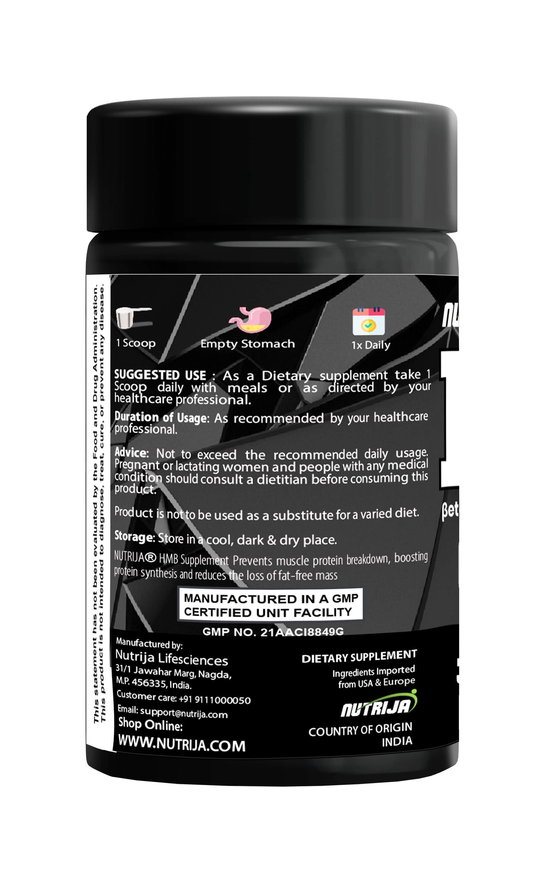 Buy HMB (Beta-Hydroxy Beta-Methylbutyrate) |100% Pure HMB Powder ...