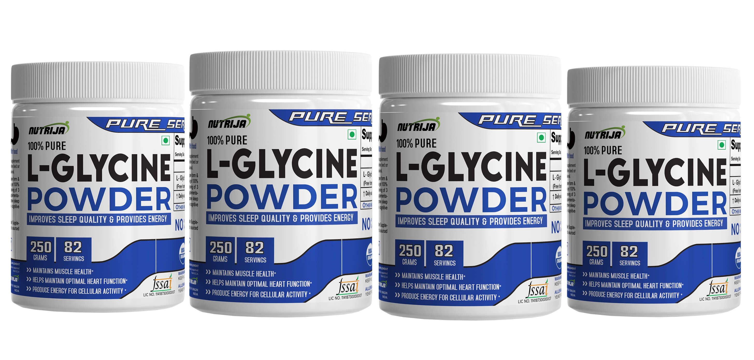 Buy L-Glycine Powder Supplement in India | 3000mg Per Serving Glycine ...