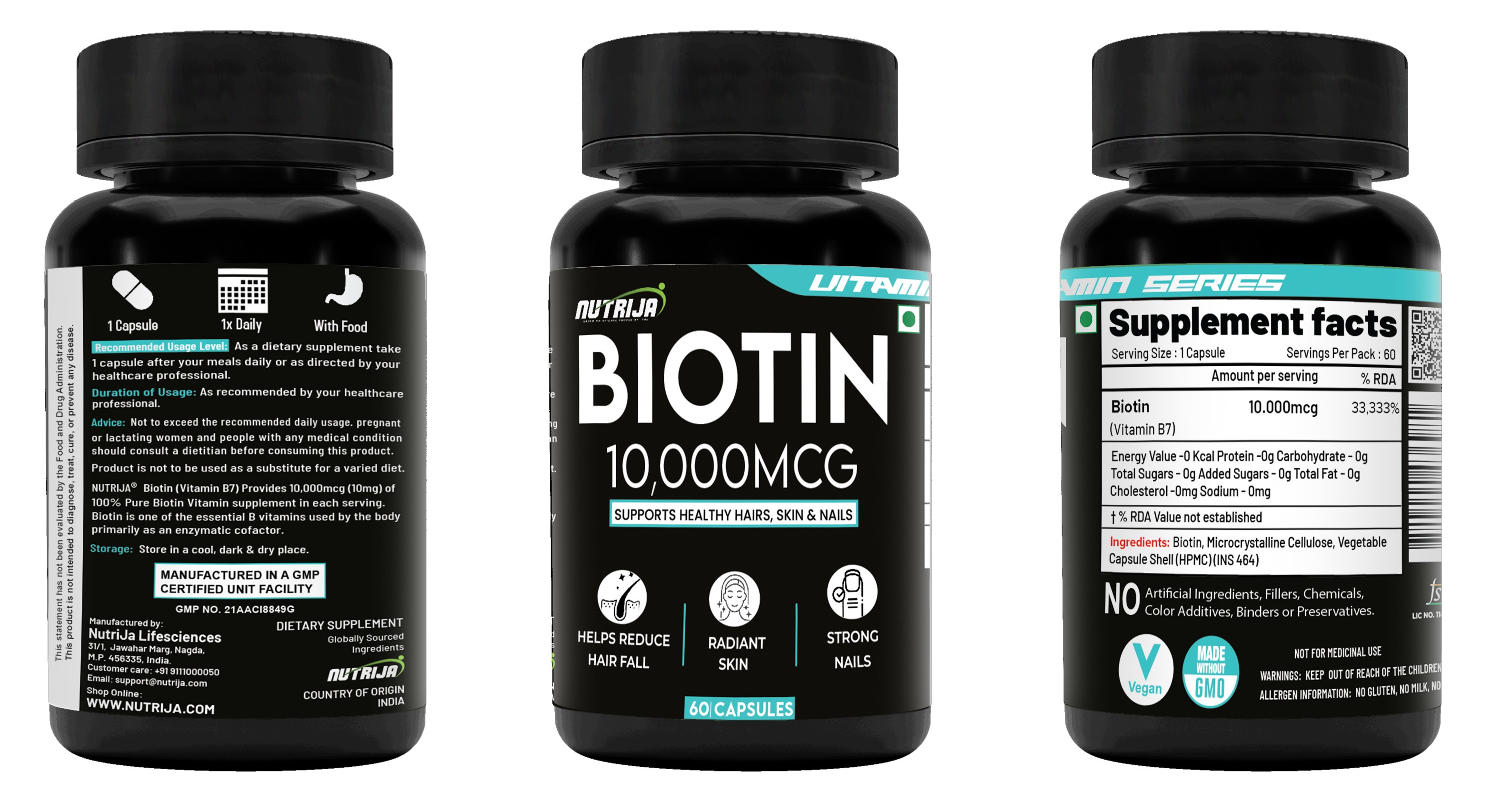 Buy BIOTIN 10,000mcg Capsules | Promotes hair health & growth | Healthy ...