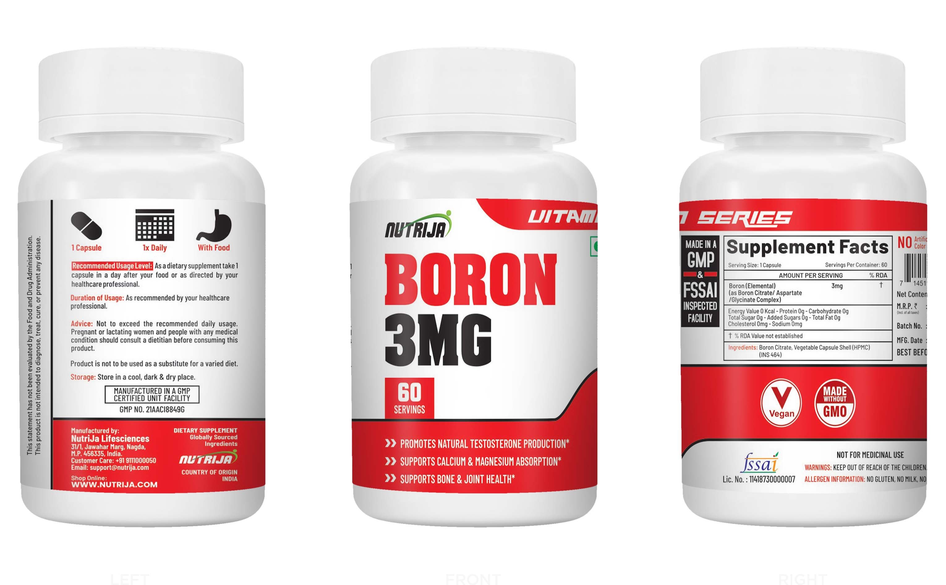 Buy Boron 3MG Capsules in India | Boron Supplement - NutriJa ...