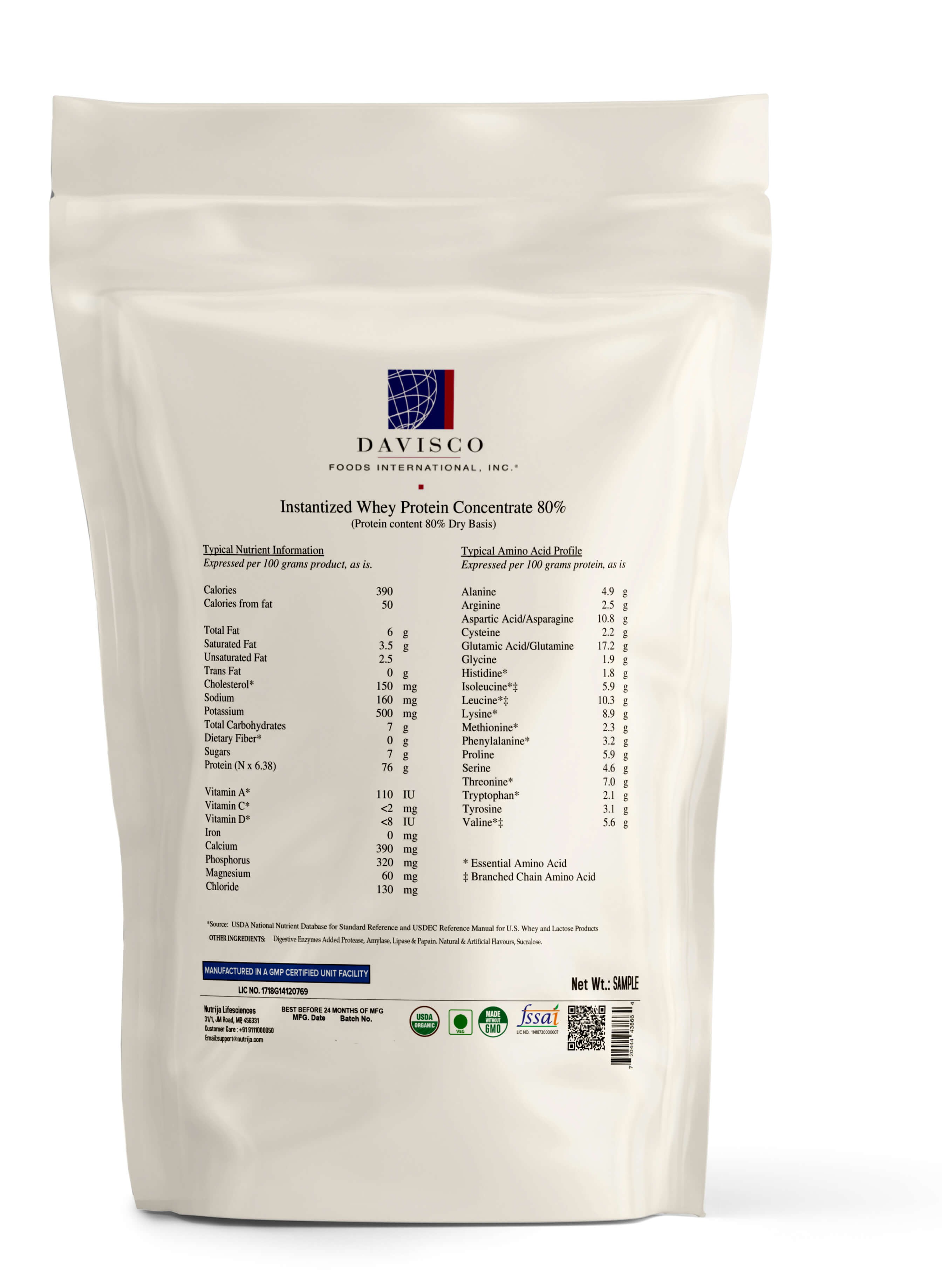 Davisco Whey Protein Concentrate 80% | NutriJa™ Supplement Store Davisco Whey Protein Concentrate 80% | NutriJa™ Supplement Store