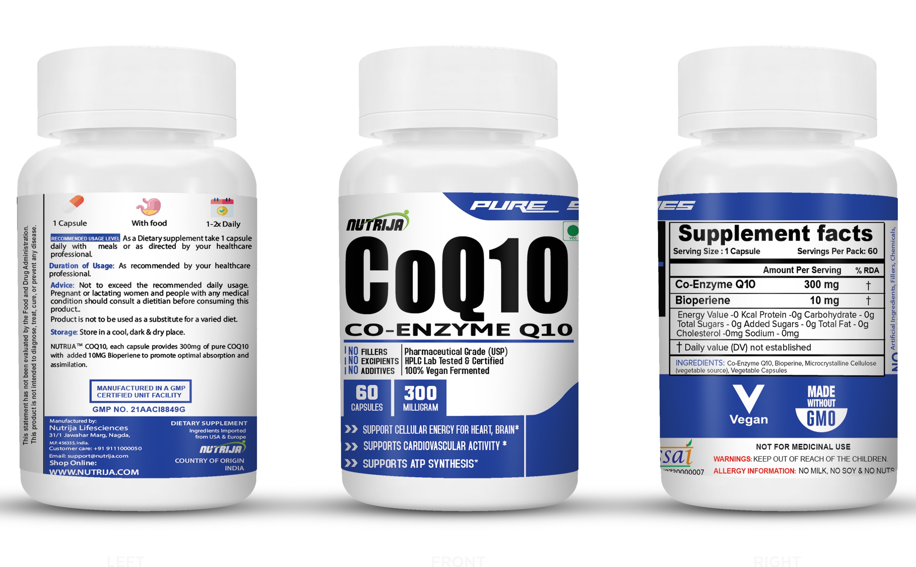 Buy CoQ10 300MG (Coenzyme Q10) Capsules in India | NutriJa™ Supplement ...