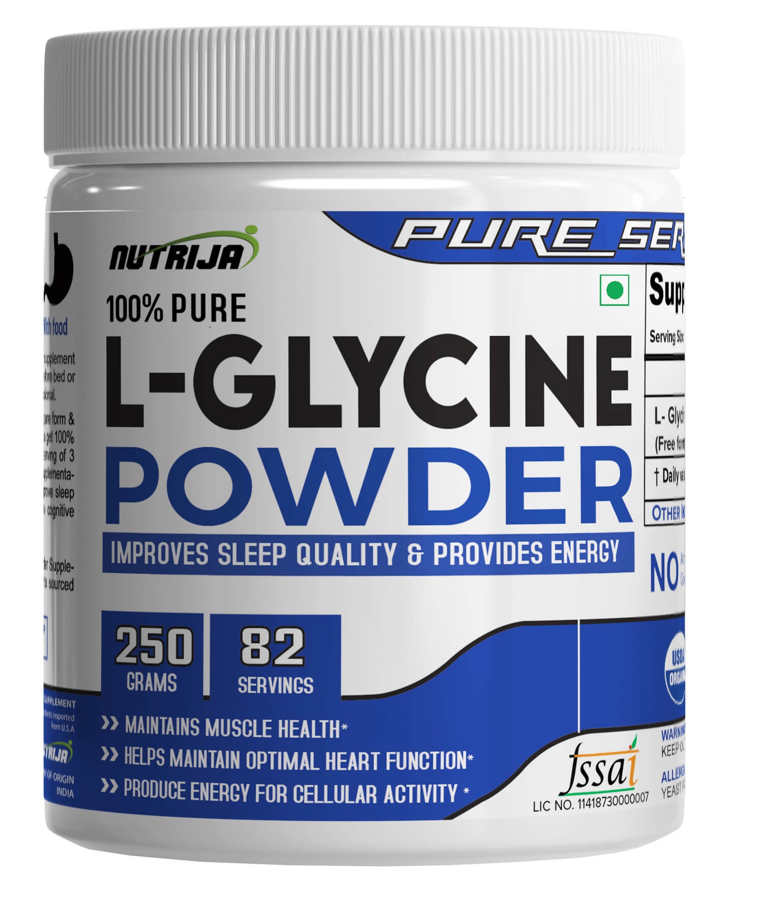 Buy L-Glycine Powder Supplement in India | 3000mg Per Serving Glycine ...