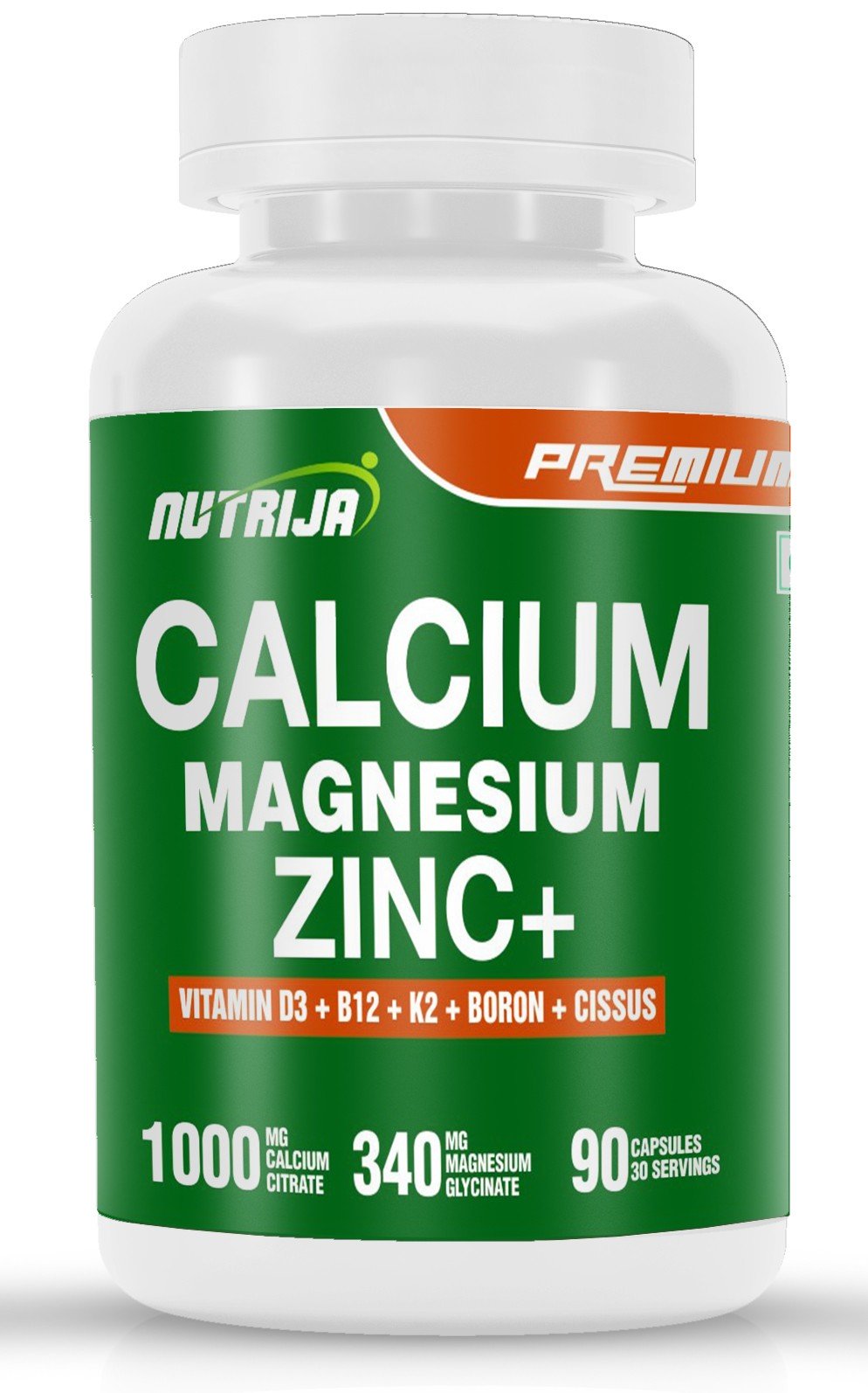 Buy Calcium Magnesium Zinc with D3, K2, B12, Boron, Cissus