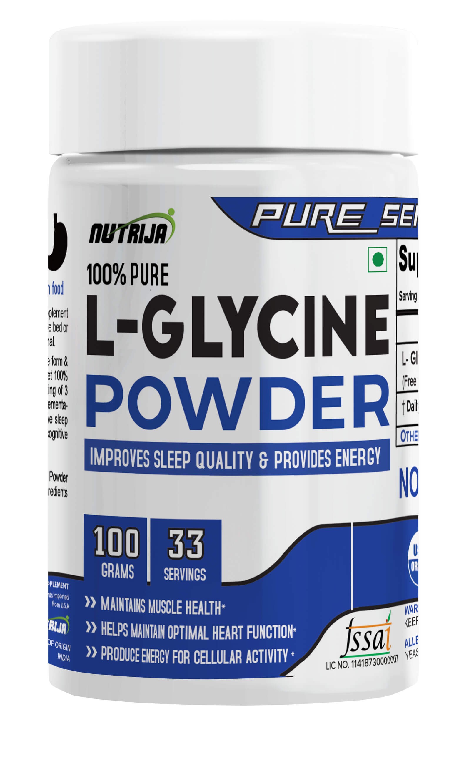 Buy L-Glycine Powder Supplement in India | 3000mg Per Serving Glycine ...