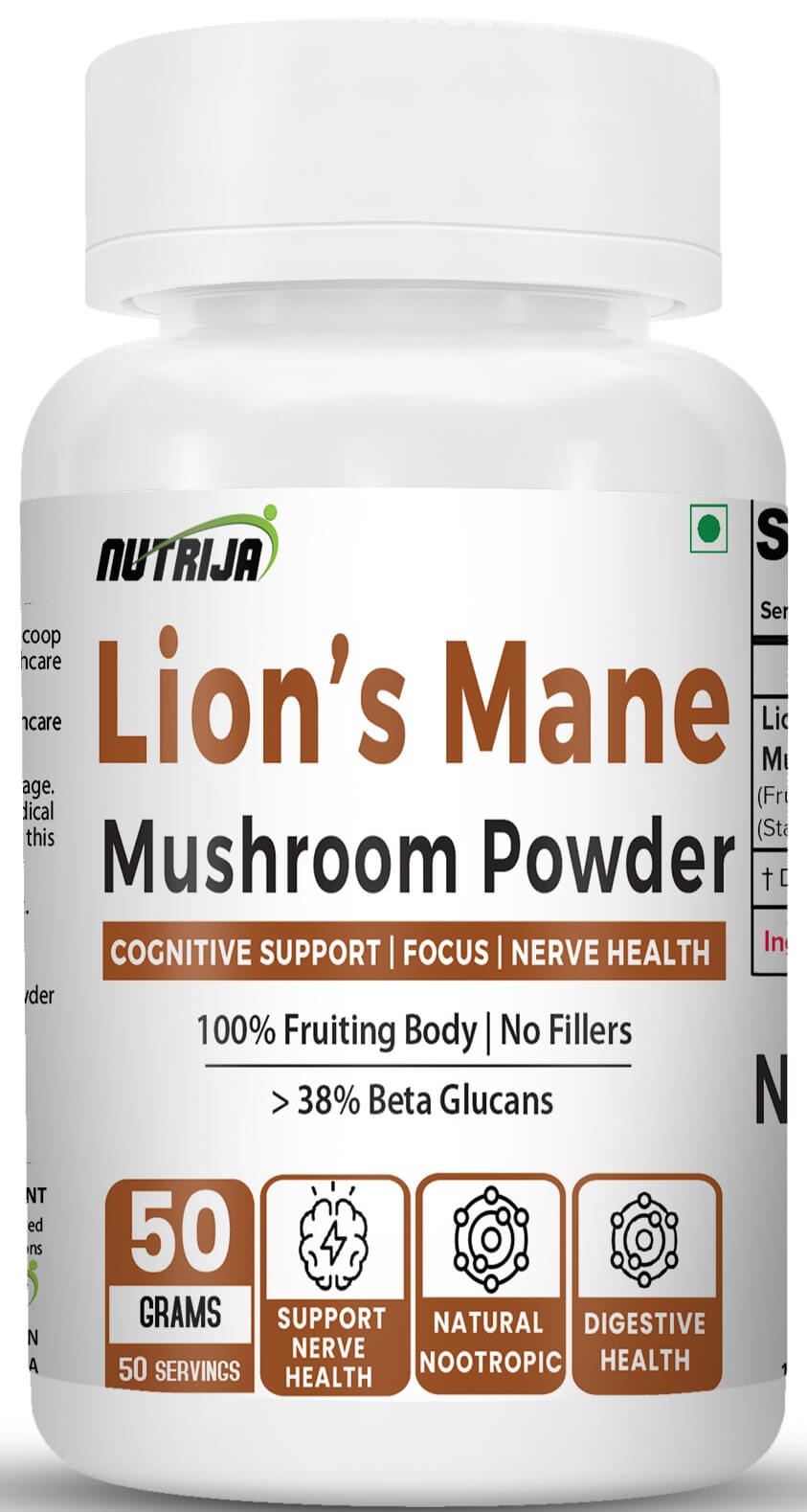 Buy Lion’s Mane Mushroom Powder | Standardized to contains Over 38% ...