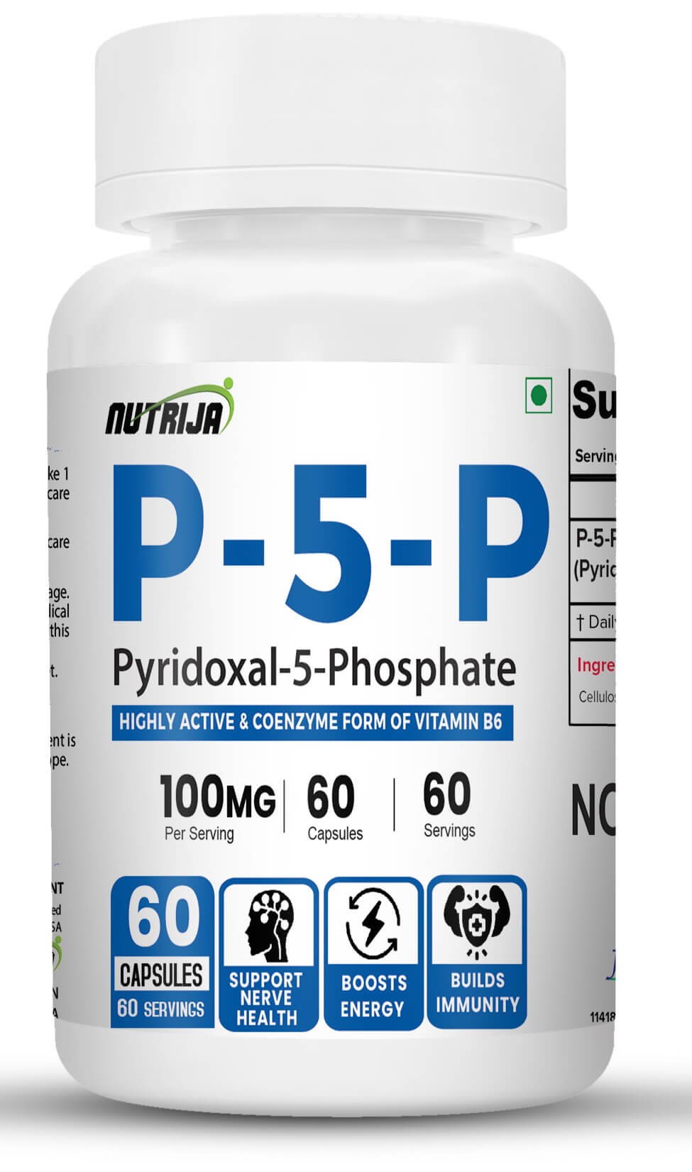Buy P5P (Pyridoxal-5-Phosphate) 100mg – Highest Bioactive form of ...