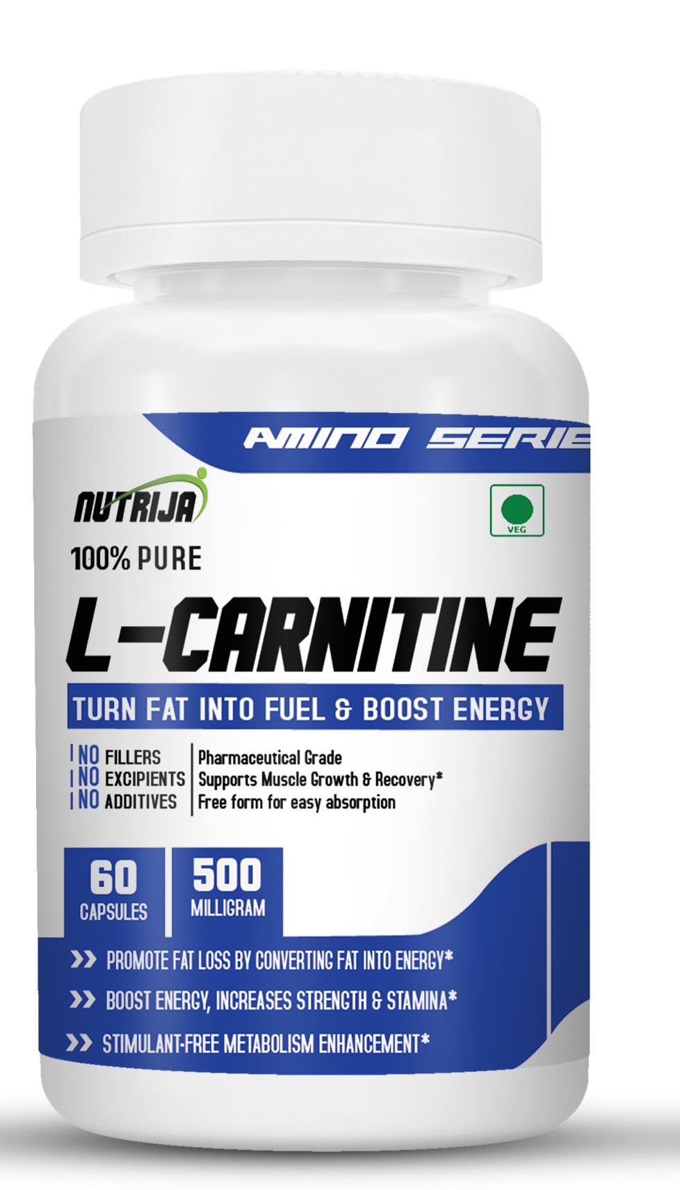 Buy L-CARNITINE 500mg Supplement | Converts Fat into energy, Helps to ...