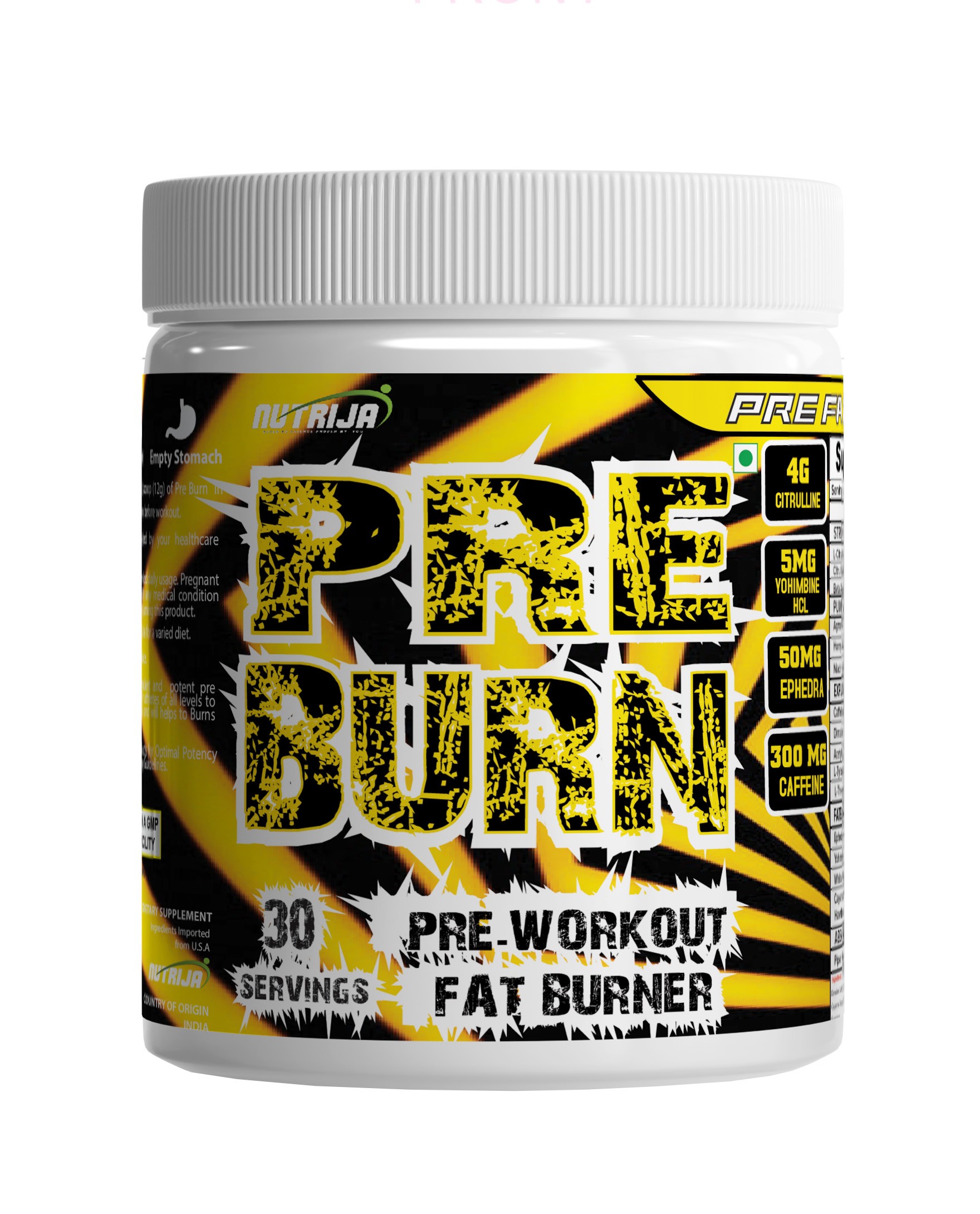 PRE BURN™ Pre-workout Fat Burner Supplement in India | NutriJa ...