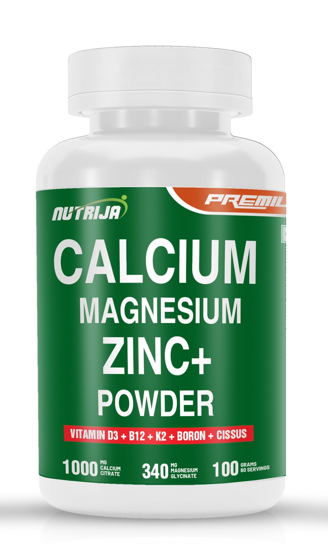 Buy Calcium Magnesium Zinc+ Powder with D3, K2, B12, Boron, Cissus ...