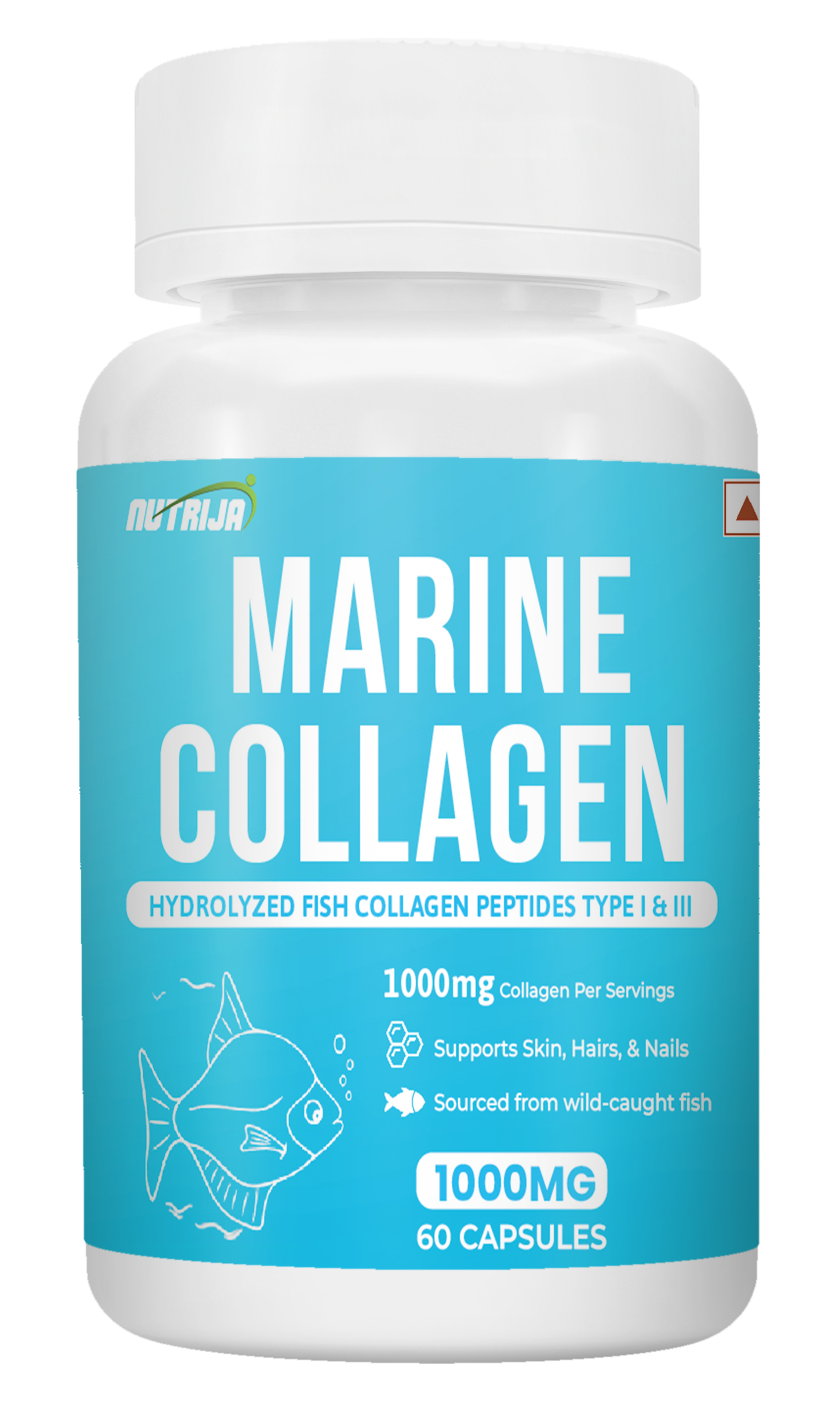Buy Marine Collagen Peptides Capsules -Hydrolyzed Fish Collagen - Type ...