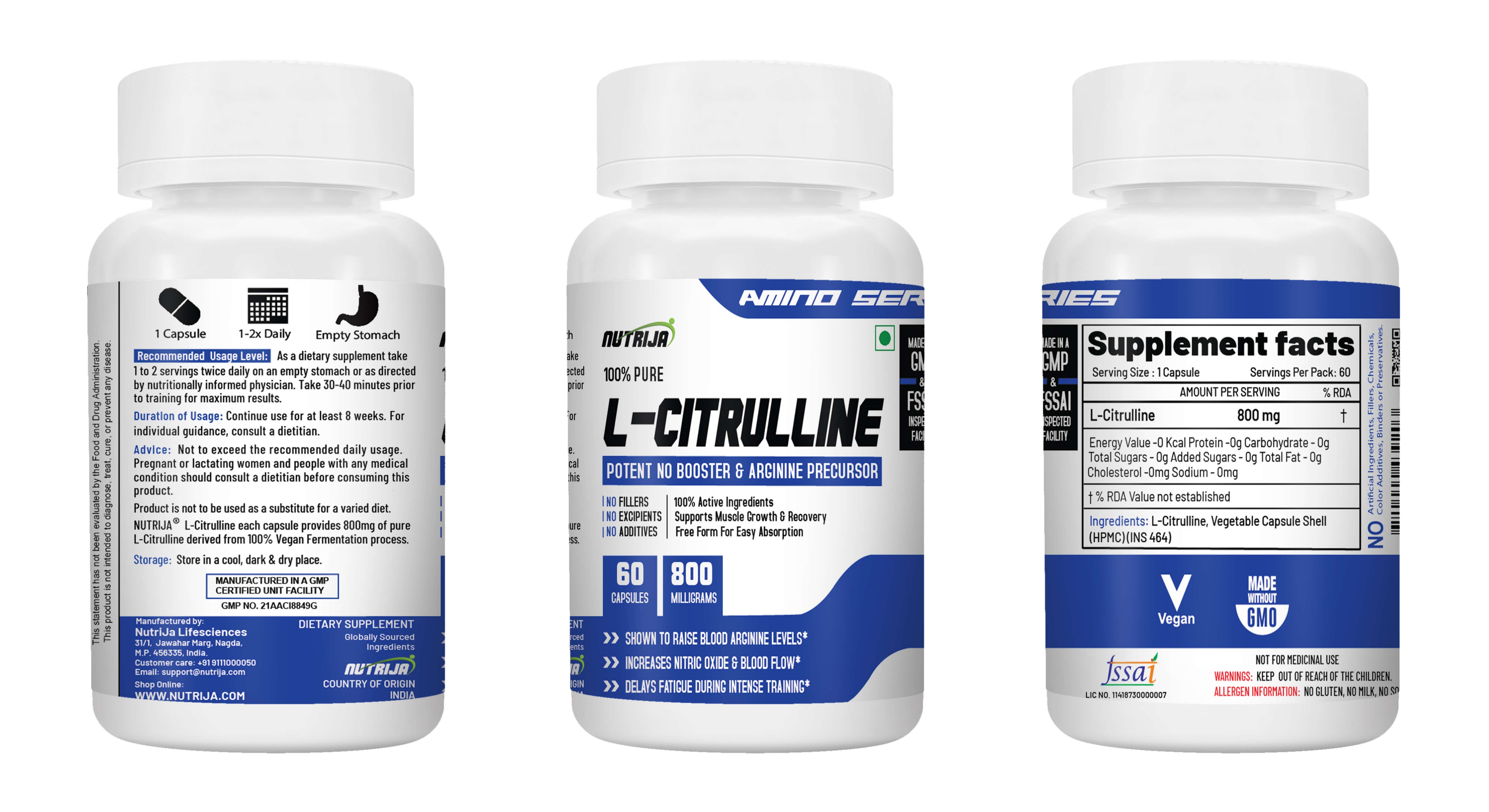 Buy L-Citrulline Capsules in India | NutriJa™ Supplement Store