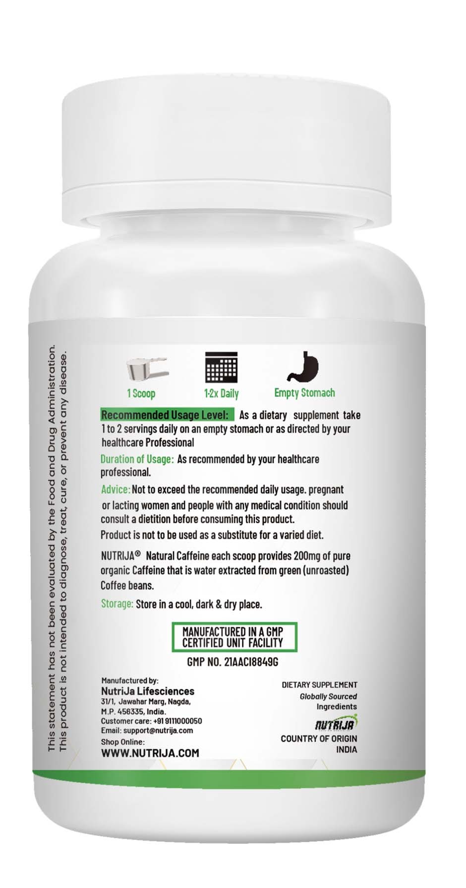 Buy Natural Caffeine Powder | All Natural Non-Crash Sustained Energy ...