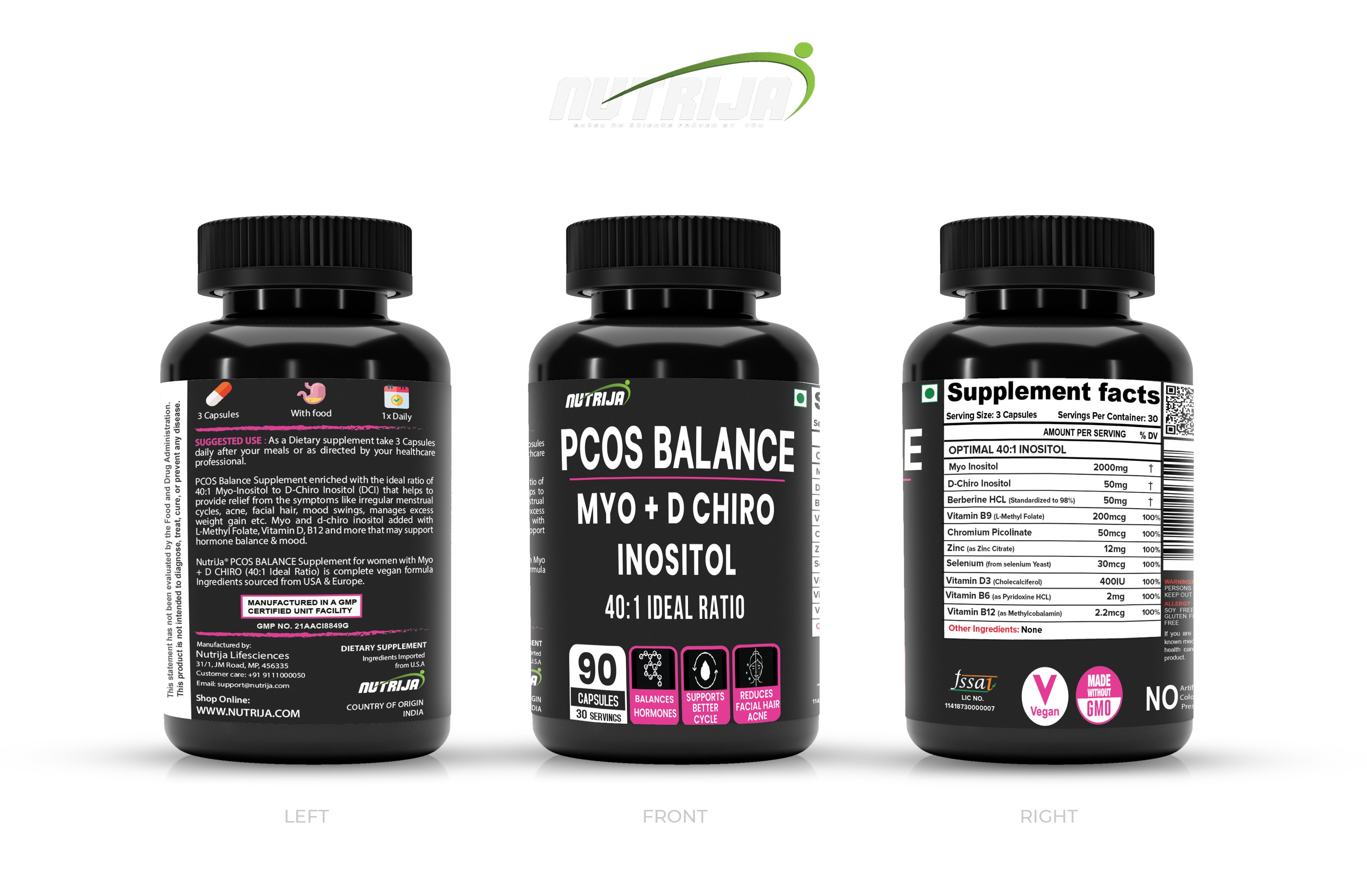 Buy PCOS Supplement - 40:1 Ratio 2000mg Myo-Inositol to 50mg D-Chiro ...