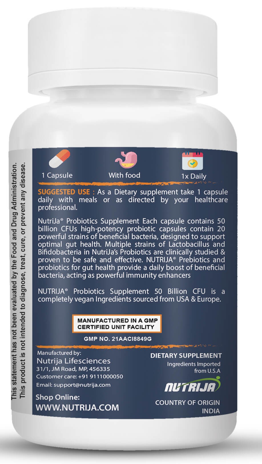 Buy Probiotics Supplement 50 Billion CFU for men & women| Probiotics ...