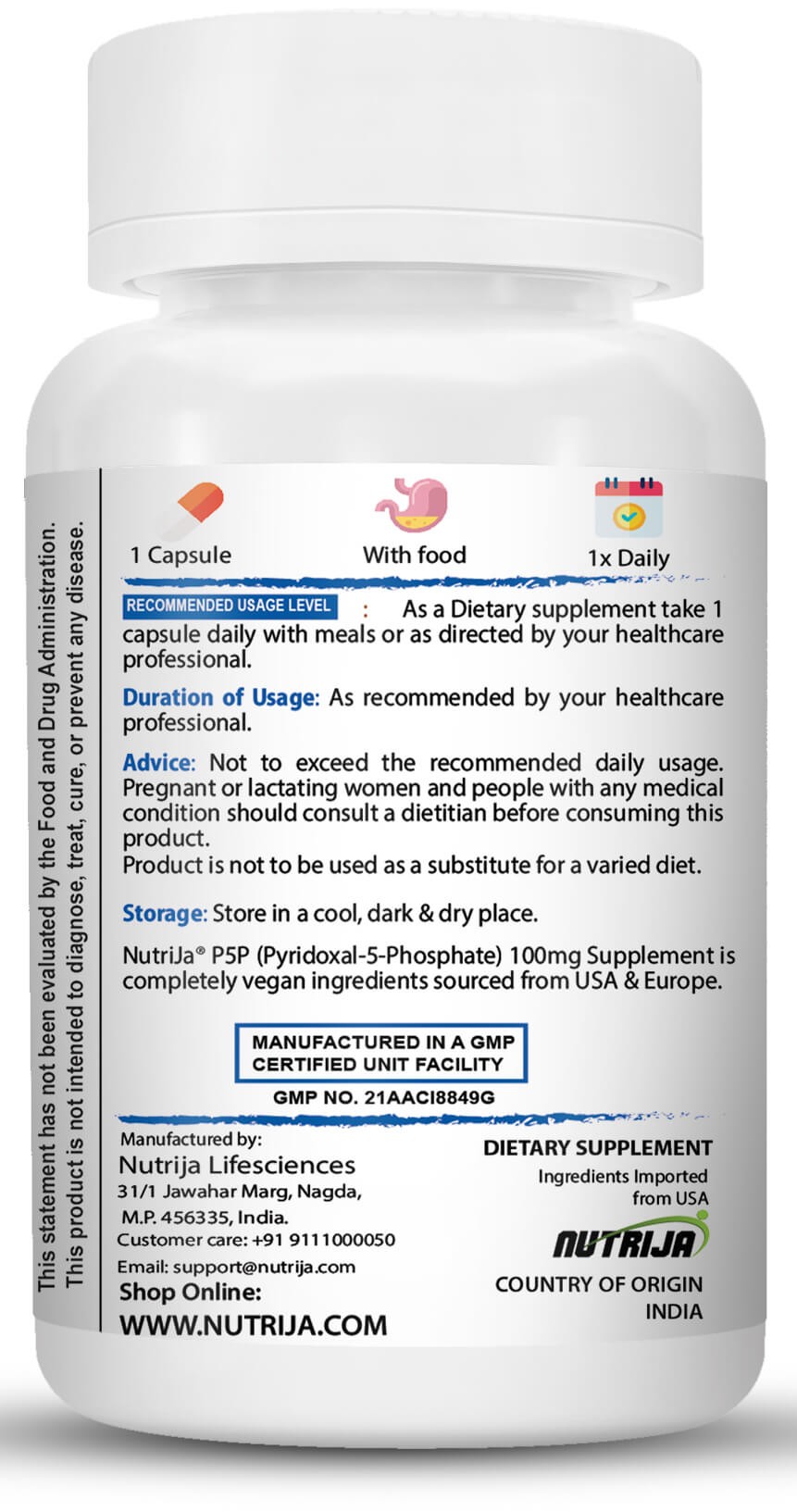 Buy P5P (Pyridoxal-5-Phosphate) 100mg – Highest Bioactive form of ...