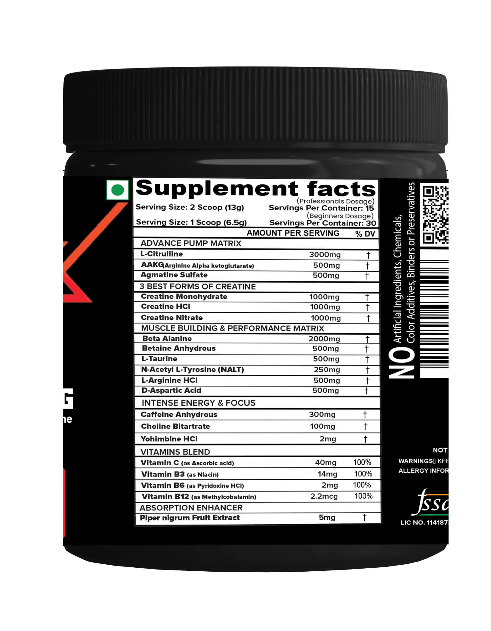 Buy Weapon-X Pre-Workout Supplement with Beta Alanine,3 Best forms of ...