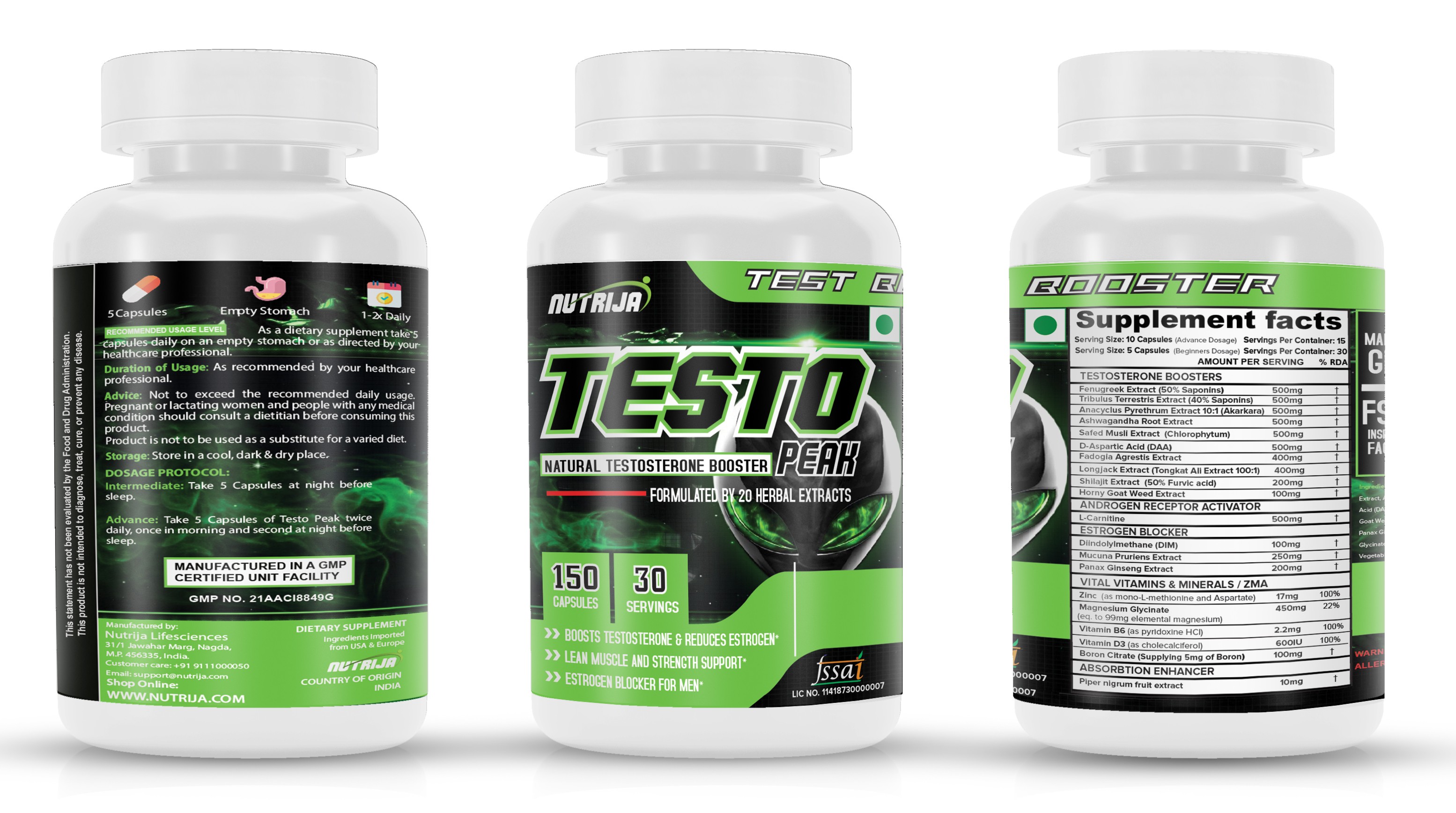 Testo Peak™ Testosterone Booster Supplement | NutriJa™ Supplement Store