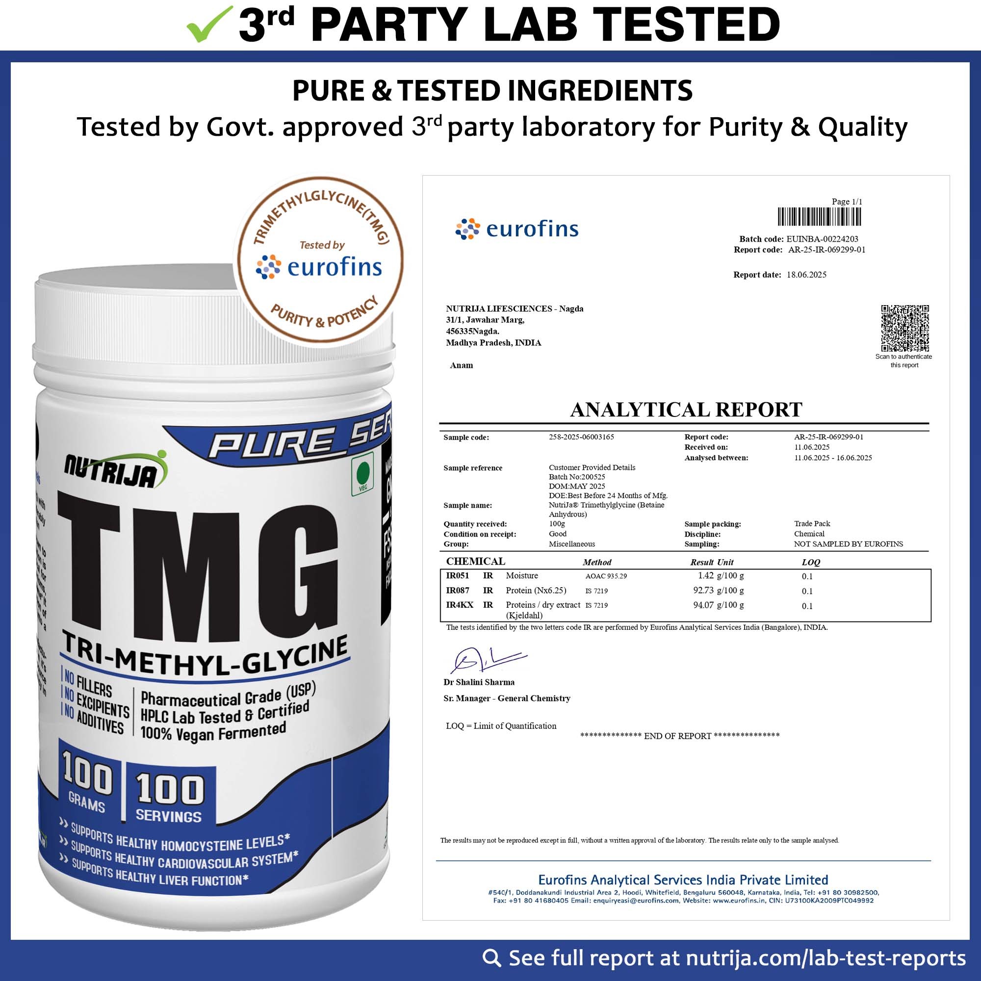 Buy Trimethylglycine (TMG) Online in India | NutriJa™ Supplement Store
