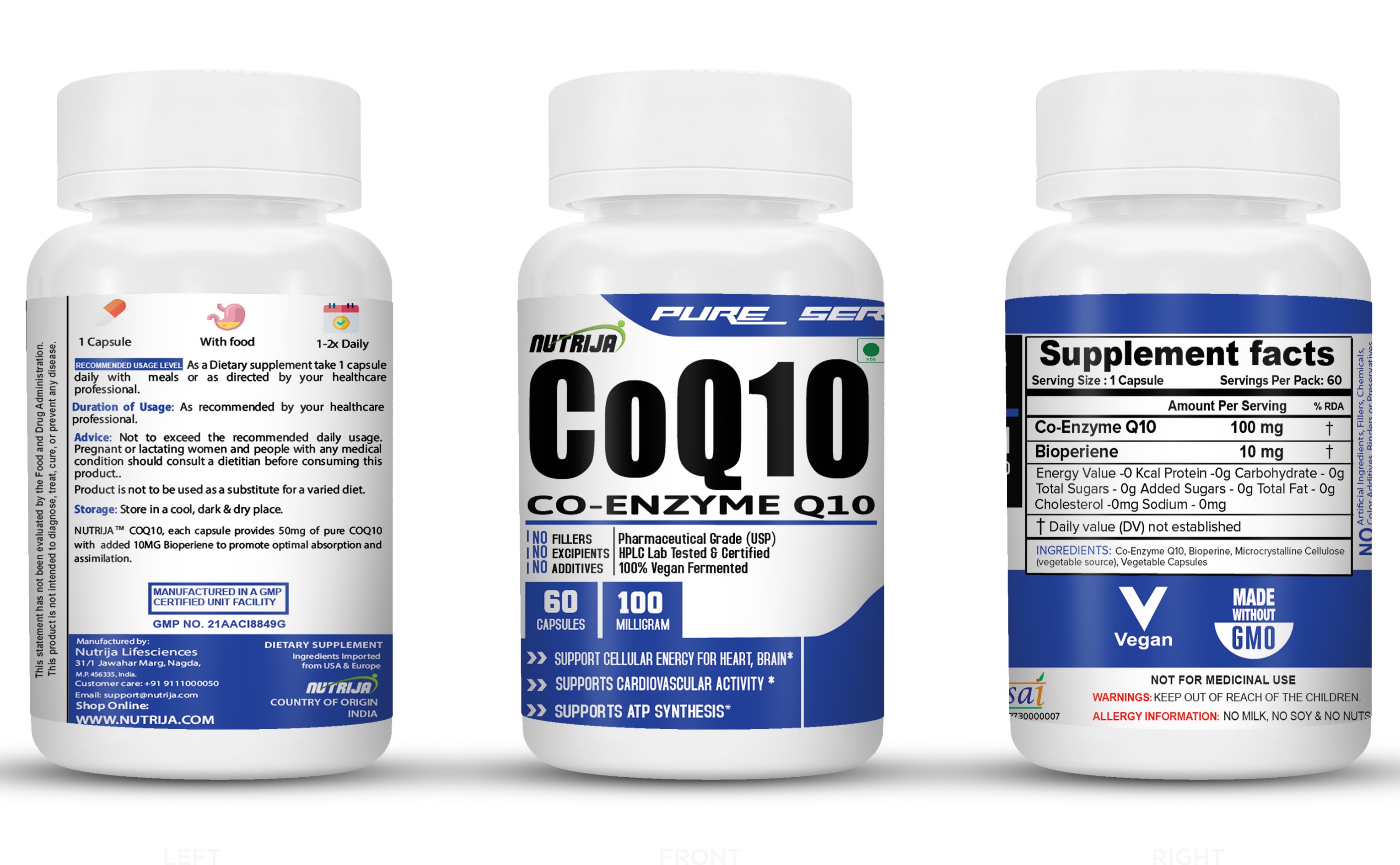 Buy CoQ10 100MG (Coenzyme Q10) Capsules in India | NutriJa™ Supplement ...